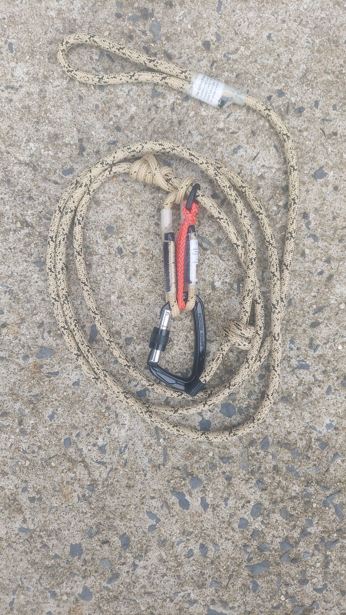 8mm Sewn Eye Tether/Lineman with Distel Hitch, Tender, and Carabiner ...