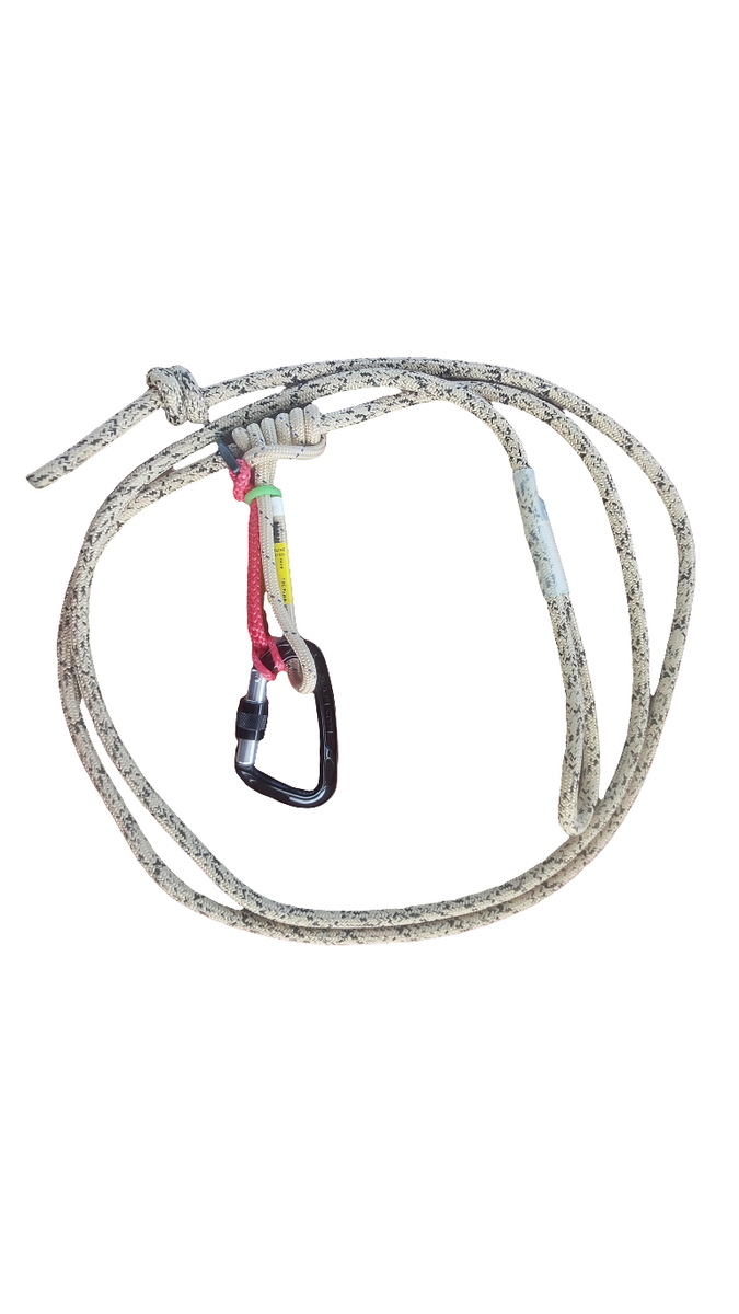8mm Sewn Eye Tether/Lineman with Swabish Hitch, Tender, and Carabiner ...