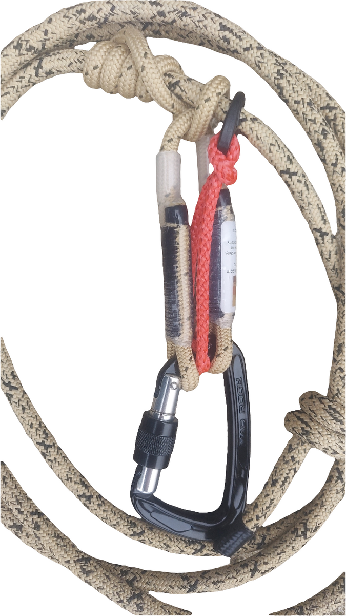 8mm Sewn Eye Tether/Lineman with Distel Hitch, Tender, and Carabiner ...